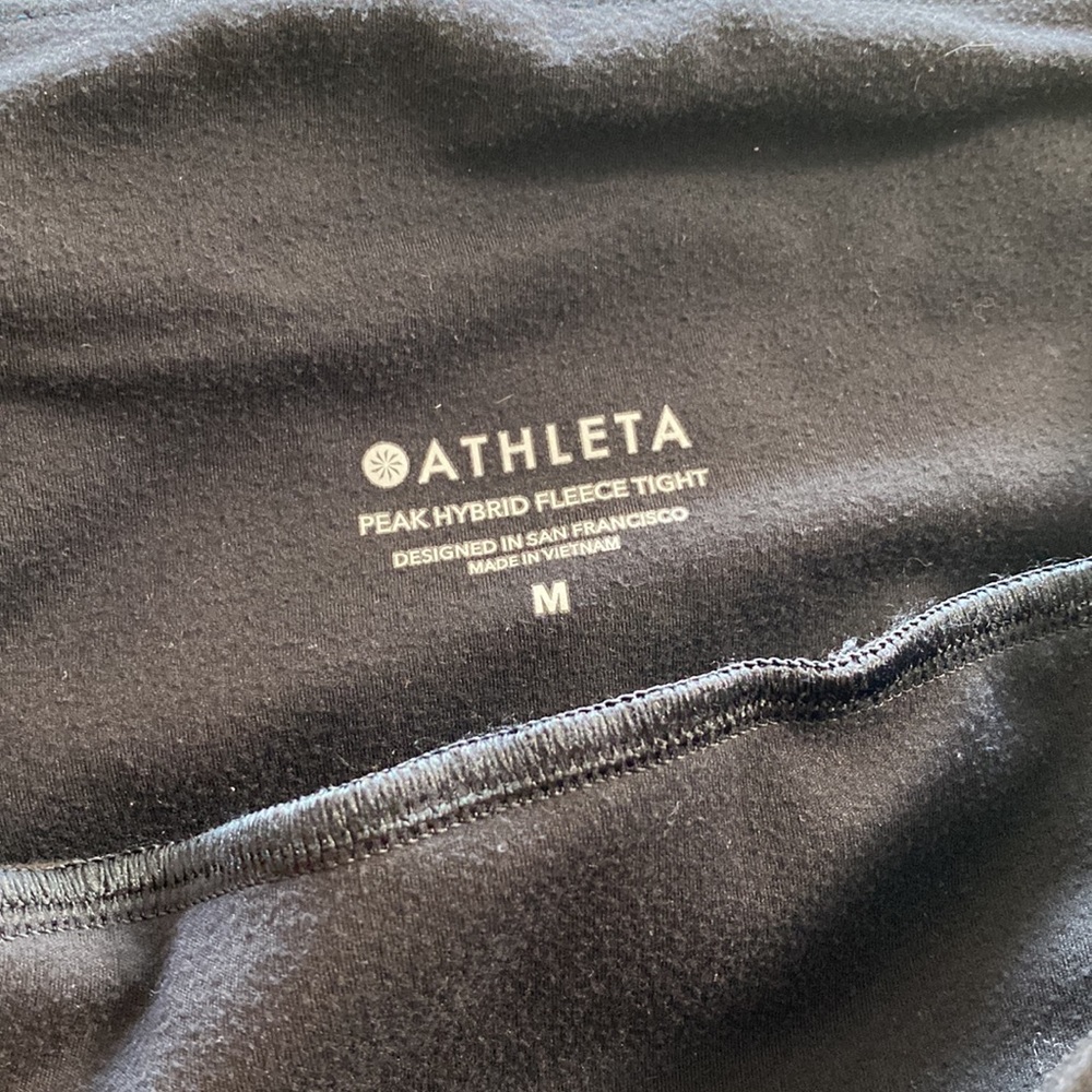 Athleta Winter Peak Hybrid Fleece Tight Leggings M - Gem